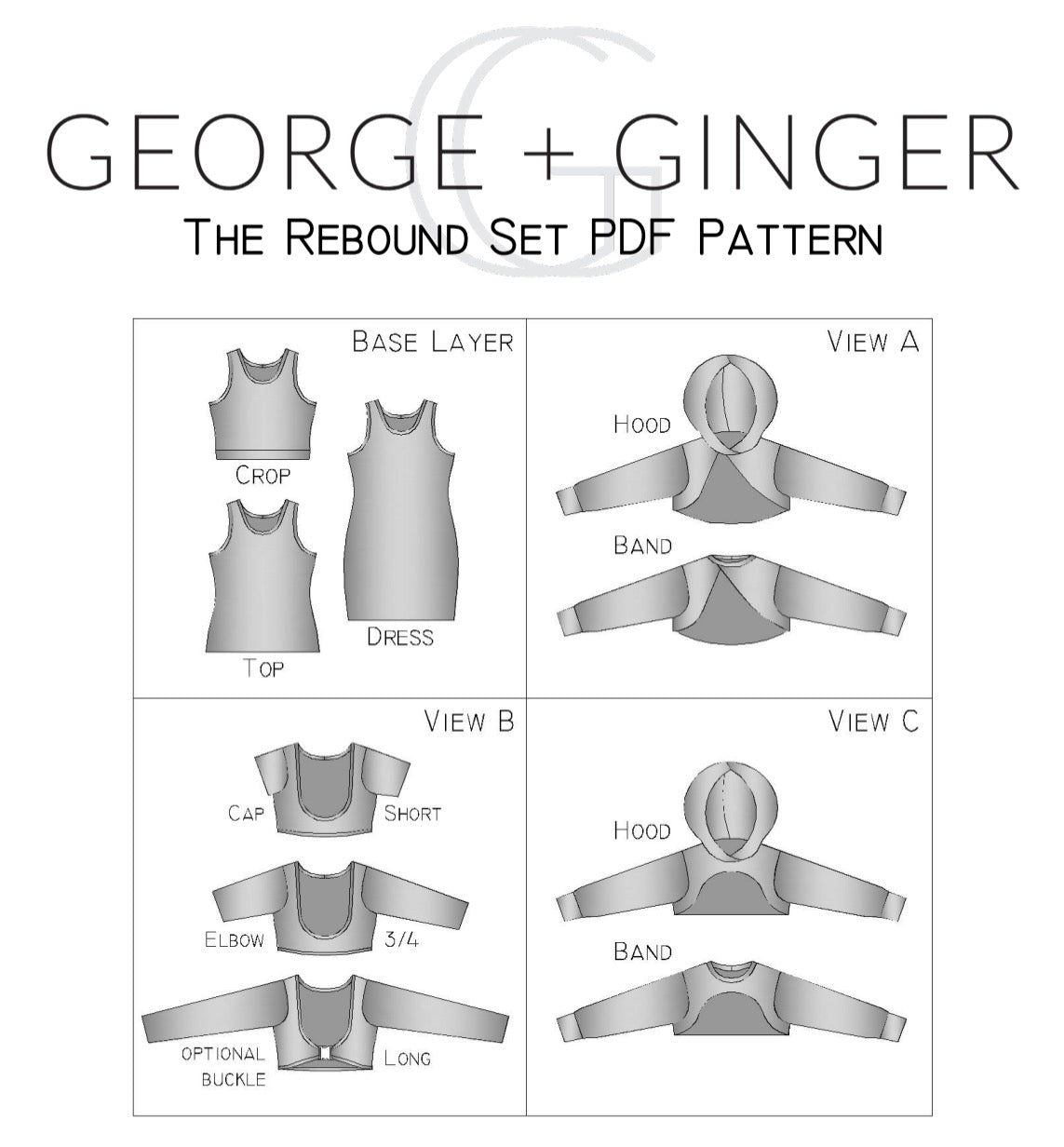 The Rebound Set PDF Sewing Pattern – George And Ginger Patterns