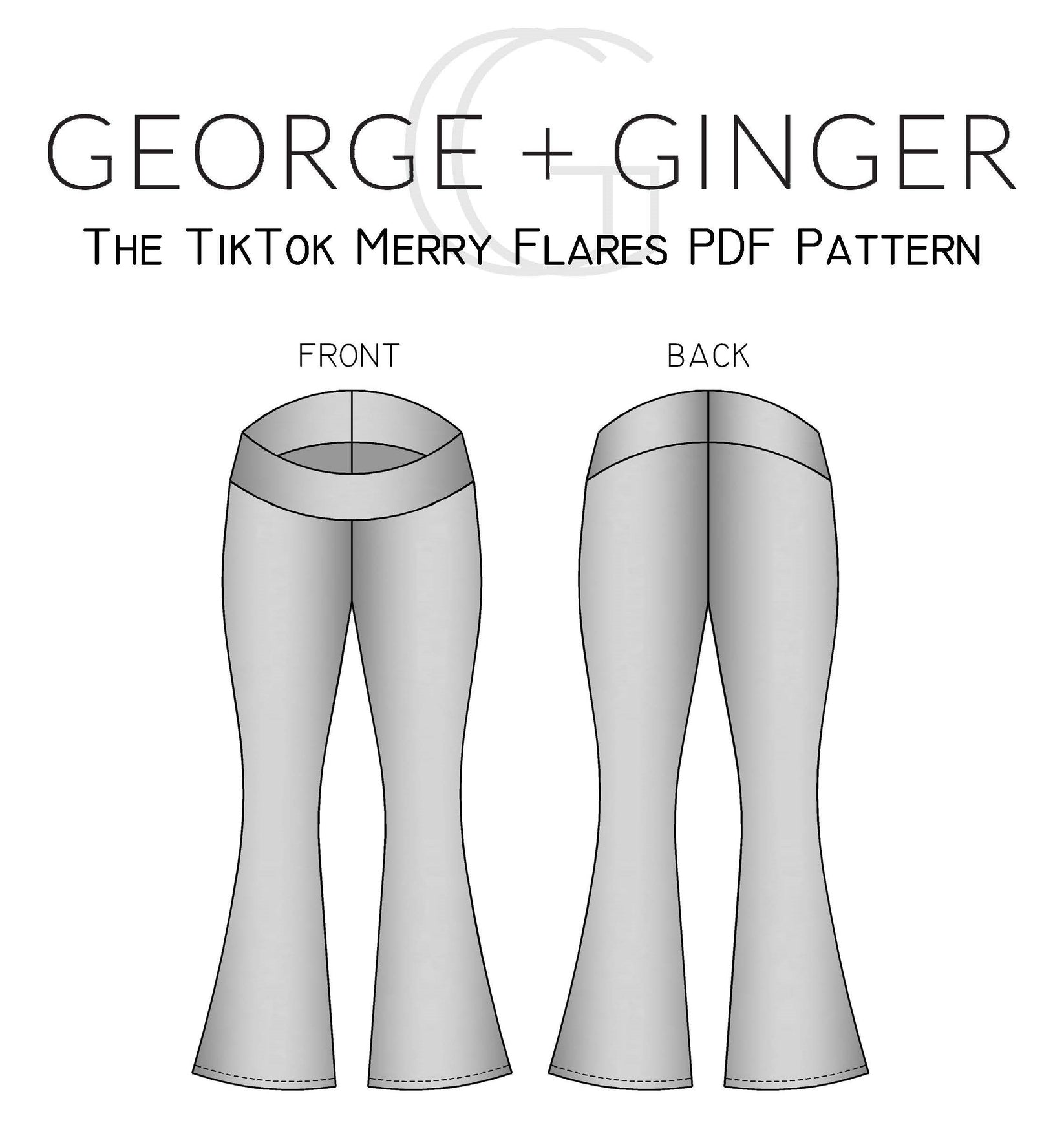 The TikTok Merry Flares PDF Sewing Pattern – George And Ginger Patterns