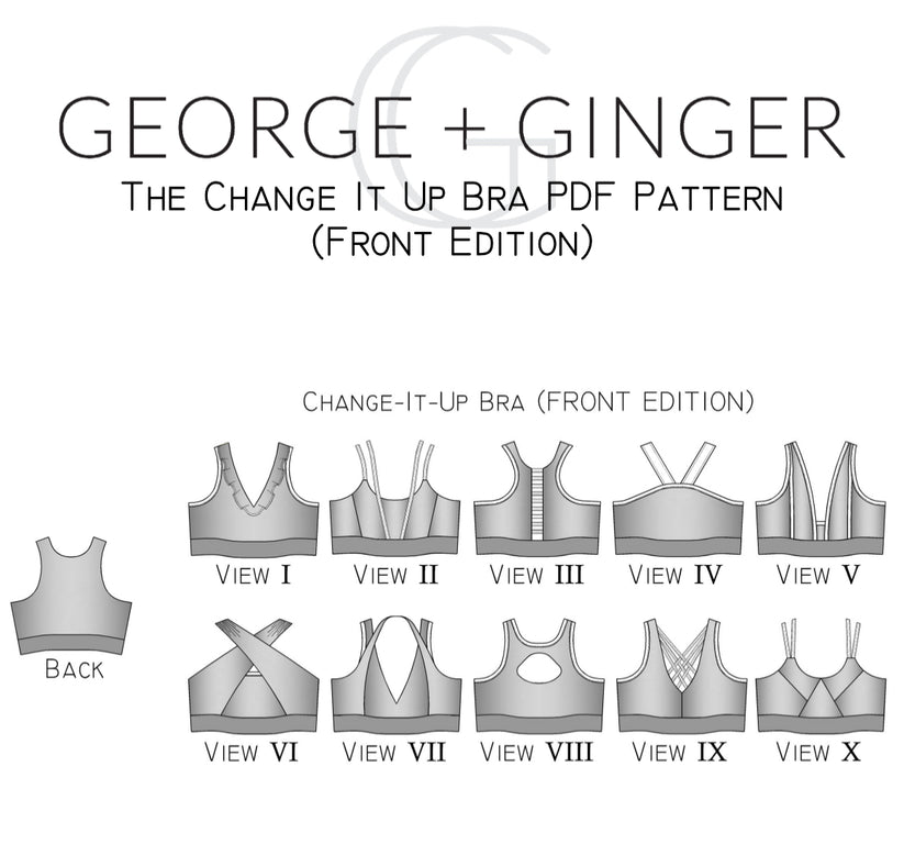 The Change It Up Bra Bundle PDF Sewing Pattern – George And Ginger Patterns