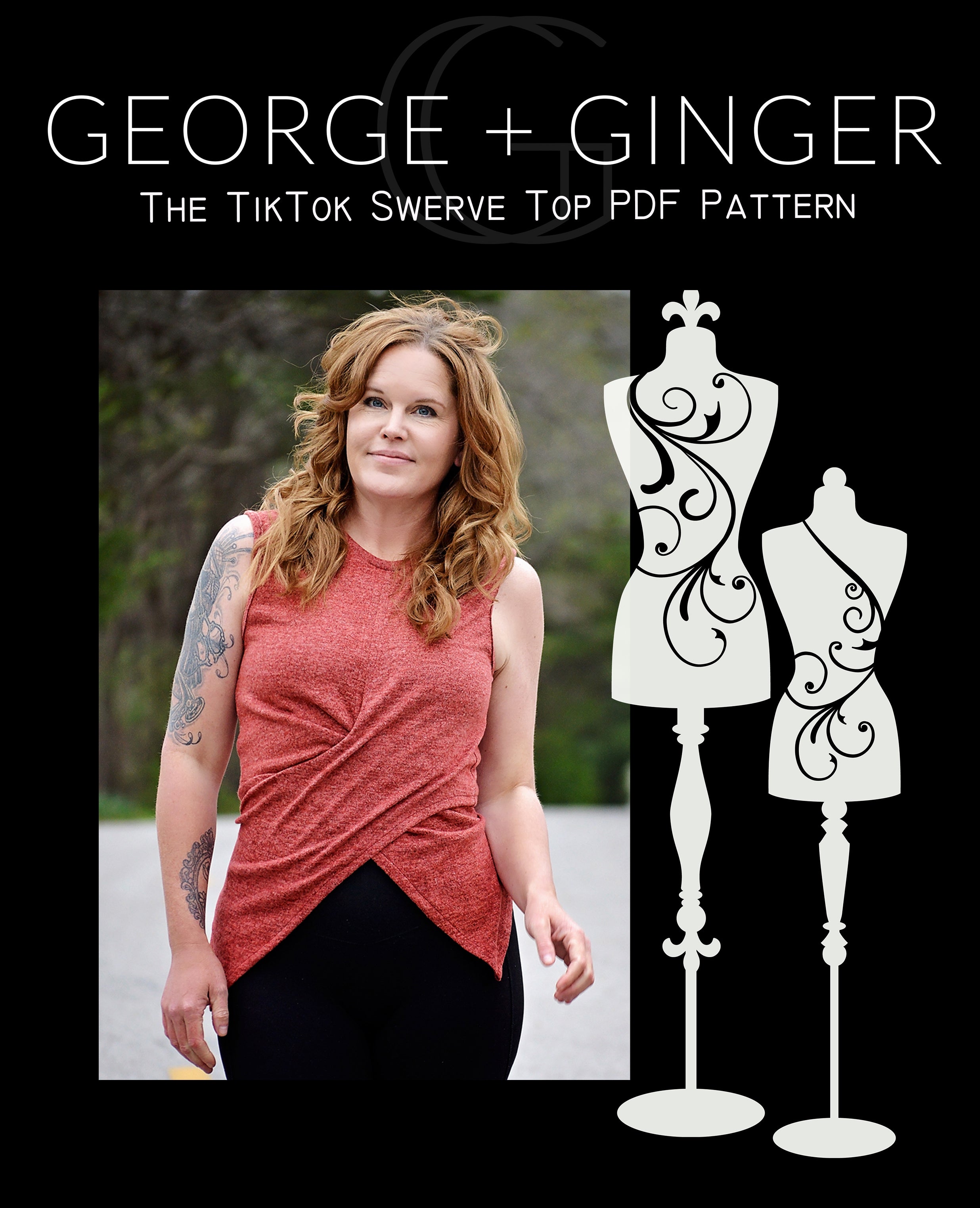 The TikTok Swerve Top PDF Sewing Pattern – George And Ginger Patterns