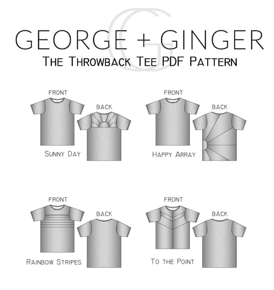 The Throwback Tee PDF Sewing Pattern – George And Ginger Patterns