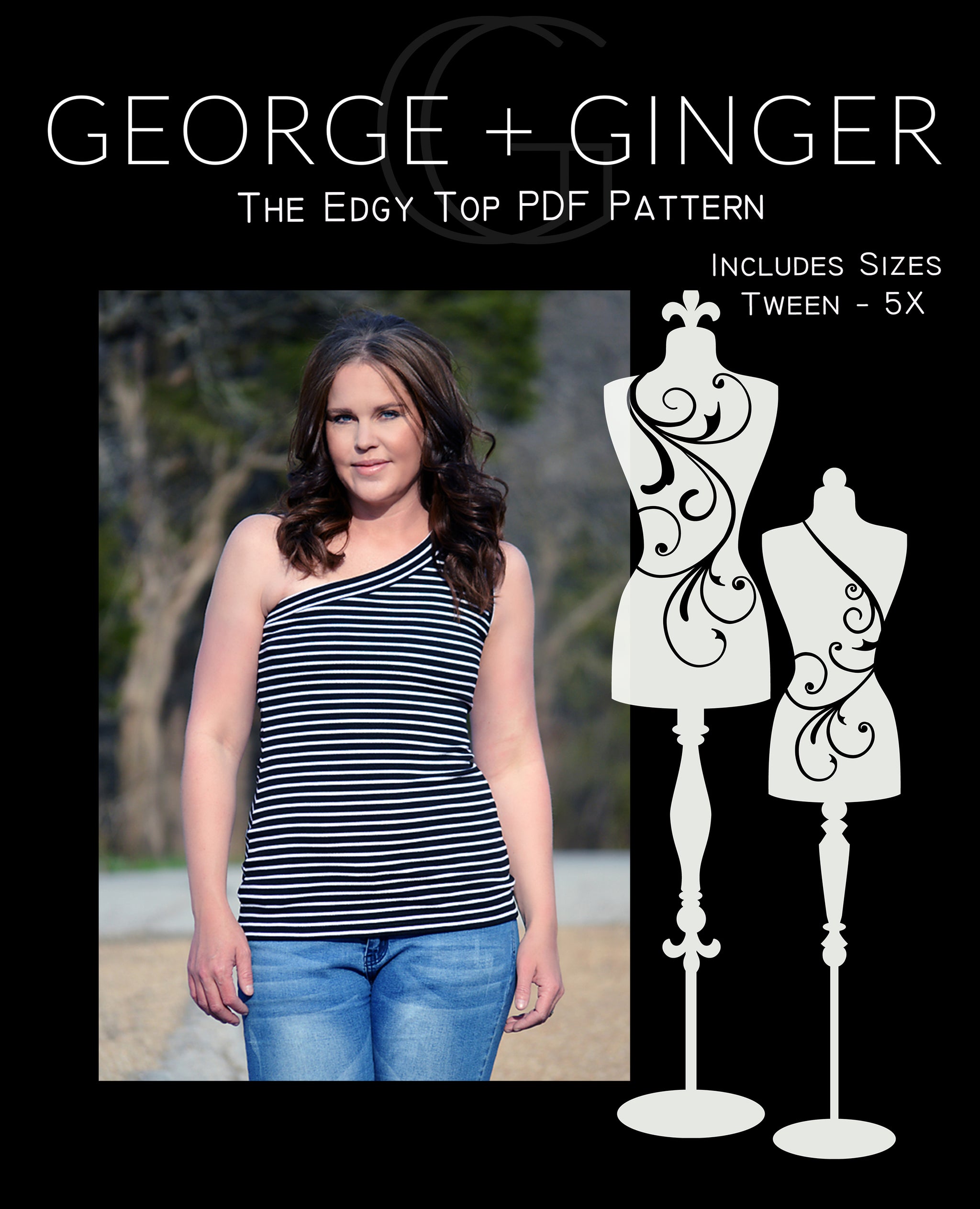 The Edgy Top PDF Sewing Pattern – George And Ginger Patterns