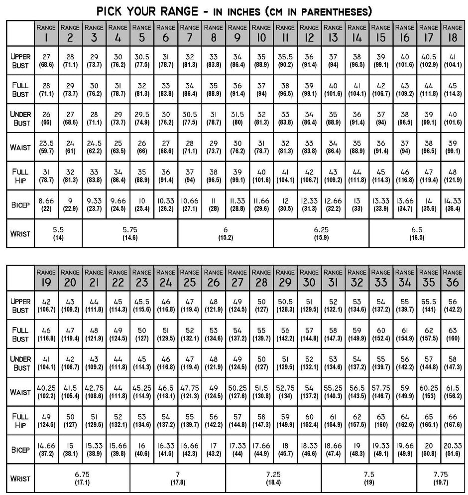 All Patterns (new size chart) – George And Ginger Patterns