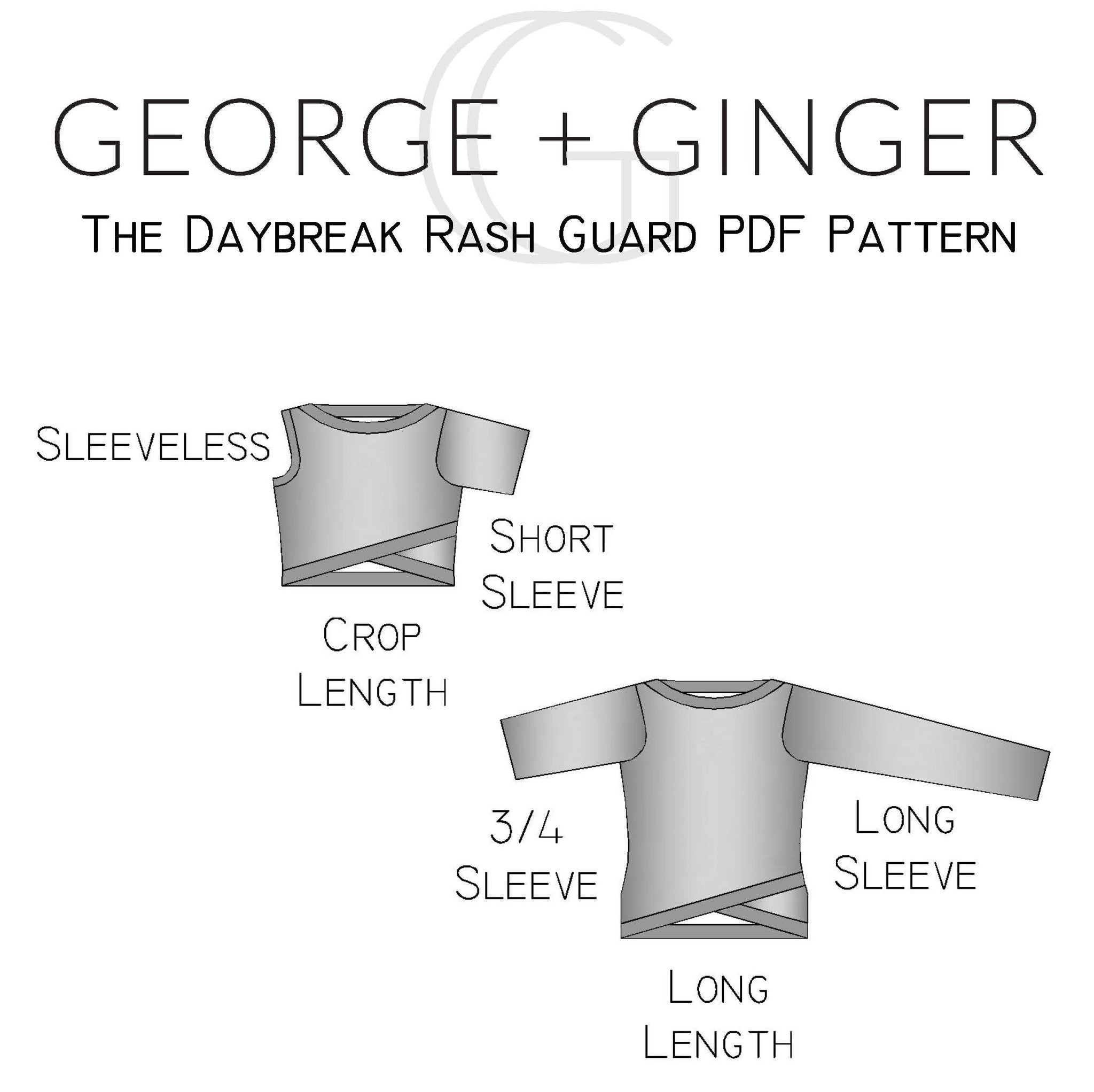 The Daybreak Rash Guard PDF Sewing Pattern – George And Ginger Patterns