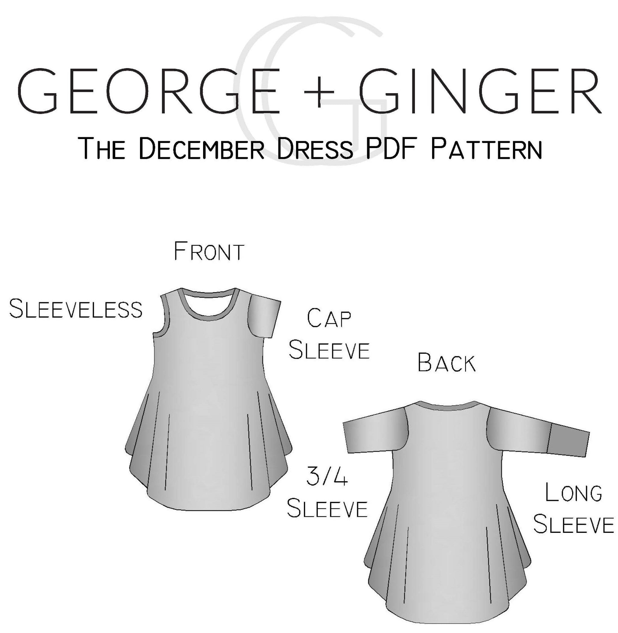 The December Dress PDF Sewing Pattern – George And Ginger Patterns
