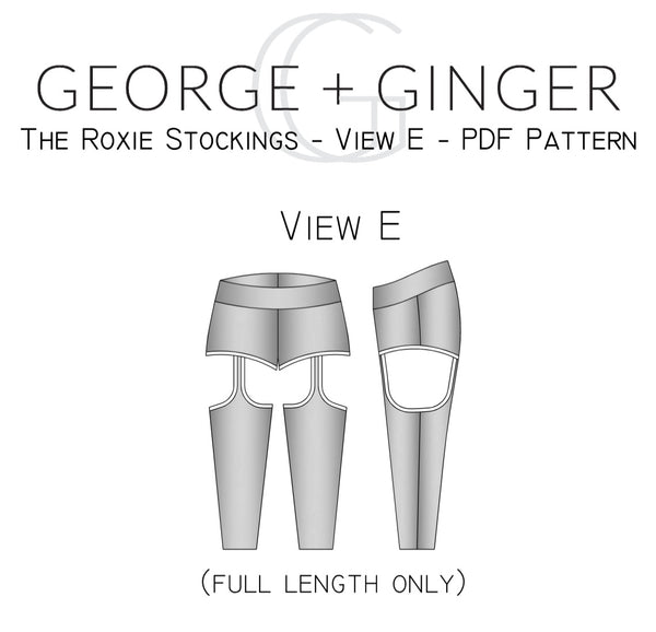 View E - The Roxie Stockings PDF Sewing Pattern – George And Ginger Patterns