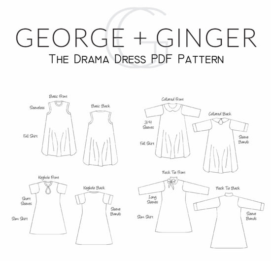 The Drama Dress PDF Sewing Pattern – George And Ginger Patterns