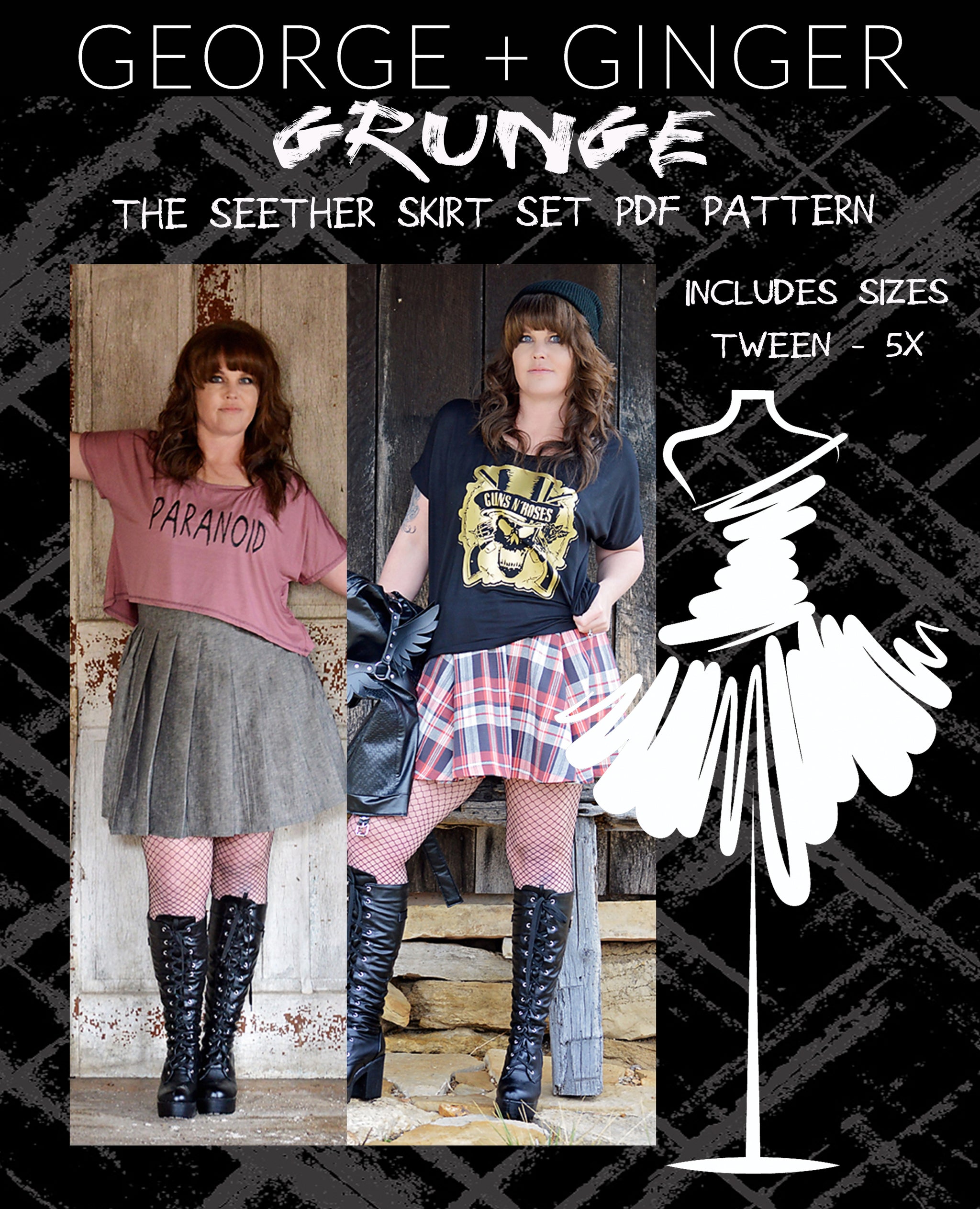 Basic Grunge Mini Set PDF Sewing Pattern – George And Ginger Patterns